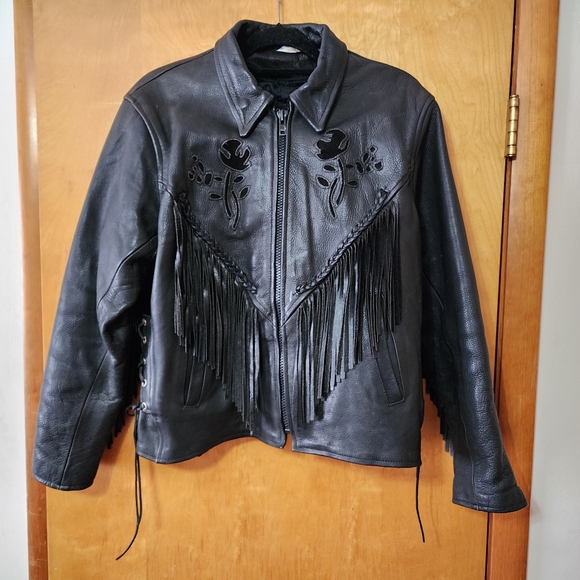 PARAGON | Jackets & Coats | Vintage Paragon Black Leather Motorcycle ...
